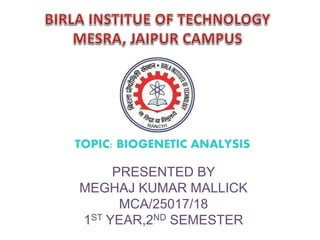 Biogenetic Analysis | PPT