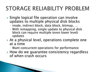 File System Reliability & Virtual File in Operating System | PPT