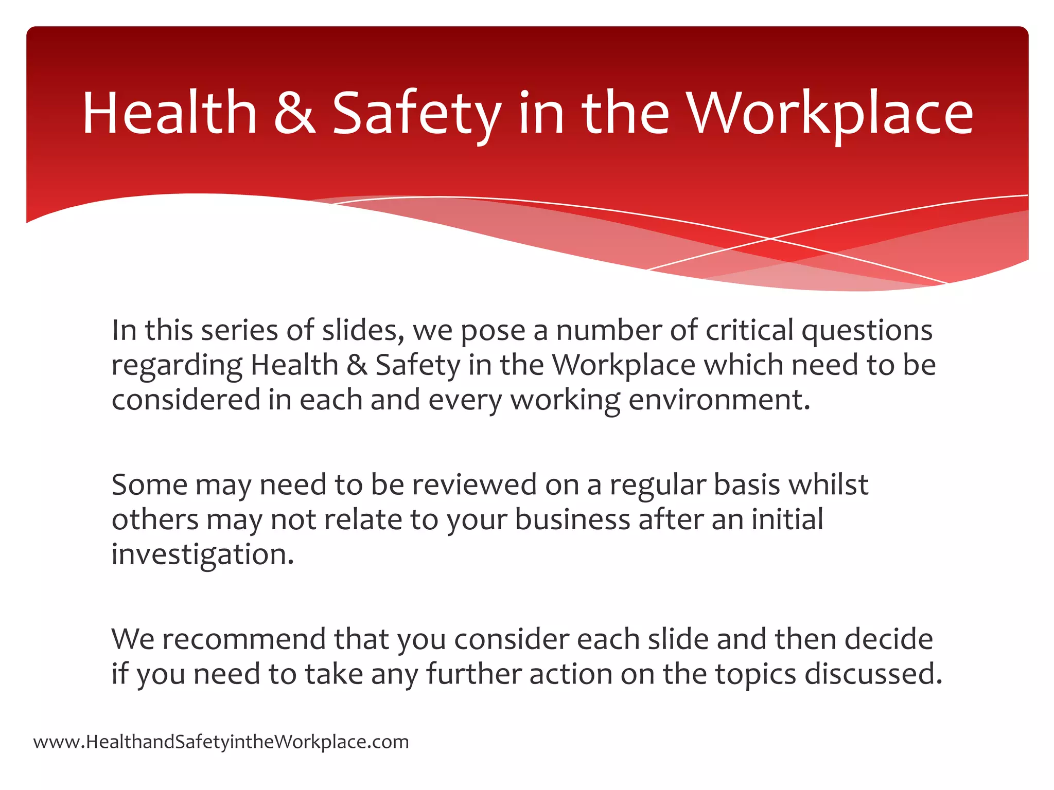 17 most important questions to ask about health and safety in the ...
