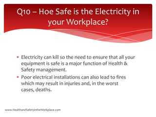 17 most important questions to ask about health and safety in the ...