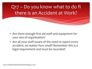 17 most important questions to ask about health and safety in the ...