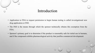 Guidance for industry for IND application | PPTX