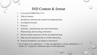 Guidance for industry for IND application | PPTX