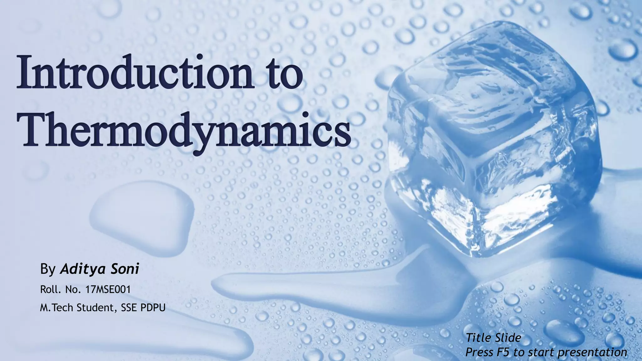 intro to thermodynamics | PPT