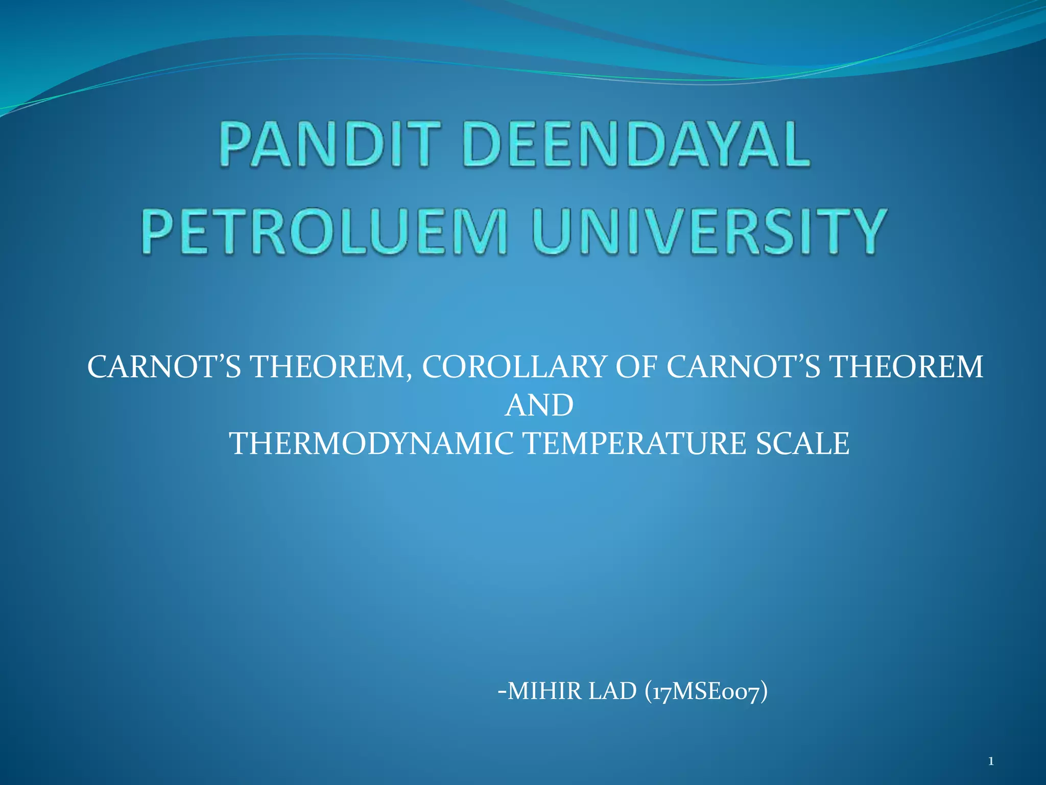 Carnot theorem | PPTX