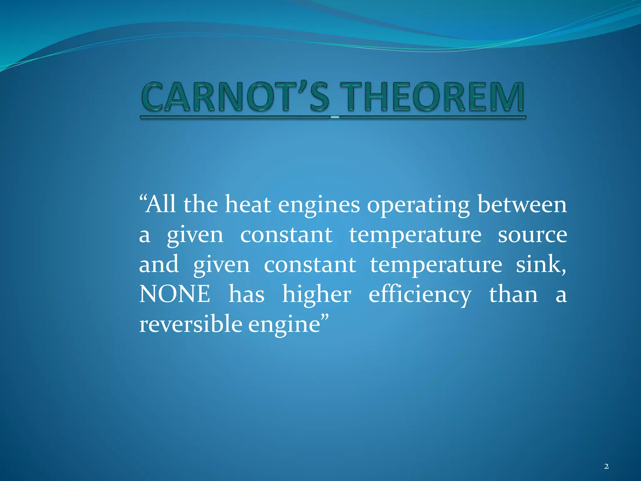 Carnot theorem | PPTX