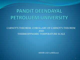 Carnot theorem | PPTX