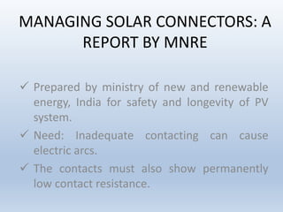 17 mse009 connectors in solar photovoltaic system | PPT