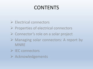 17 mse009 connectors in solar photovoltaic system | PPT