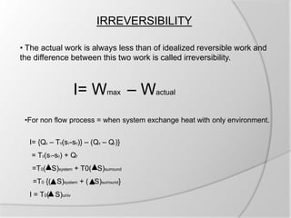 available energy ,irreversibility,exchargy | PPTX