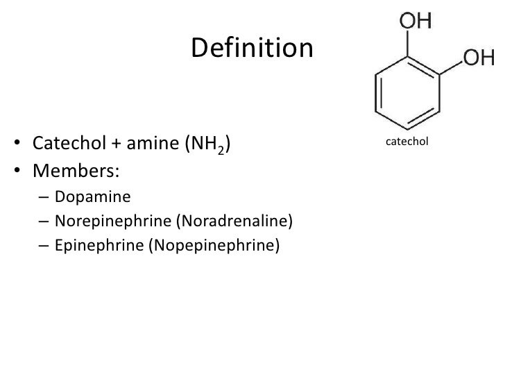 Neuropharmacology: Catecholamines