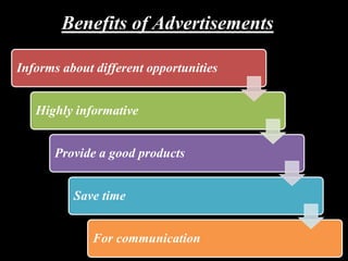 Benefits or Importance of Advertisements | PPTX