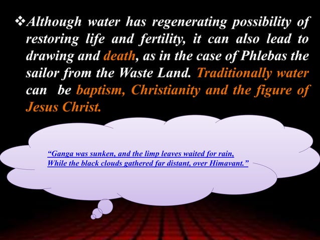 Use of Symbolism in "The Waste land” | PPT