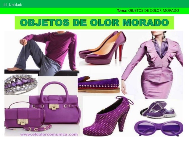 17 objetos de color morado