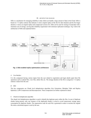 SiDe Enabled Reliable Replica Optimization | PDF