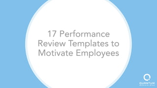 17 Performance Review Templates to Motivate Employees | PDF | Resume ...