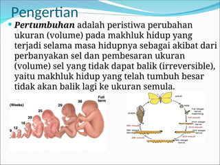 Pertumbuhan dan Perkembangan pada makhluk Hidup | PPT