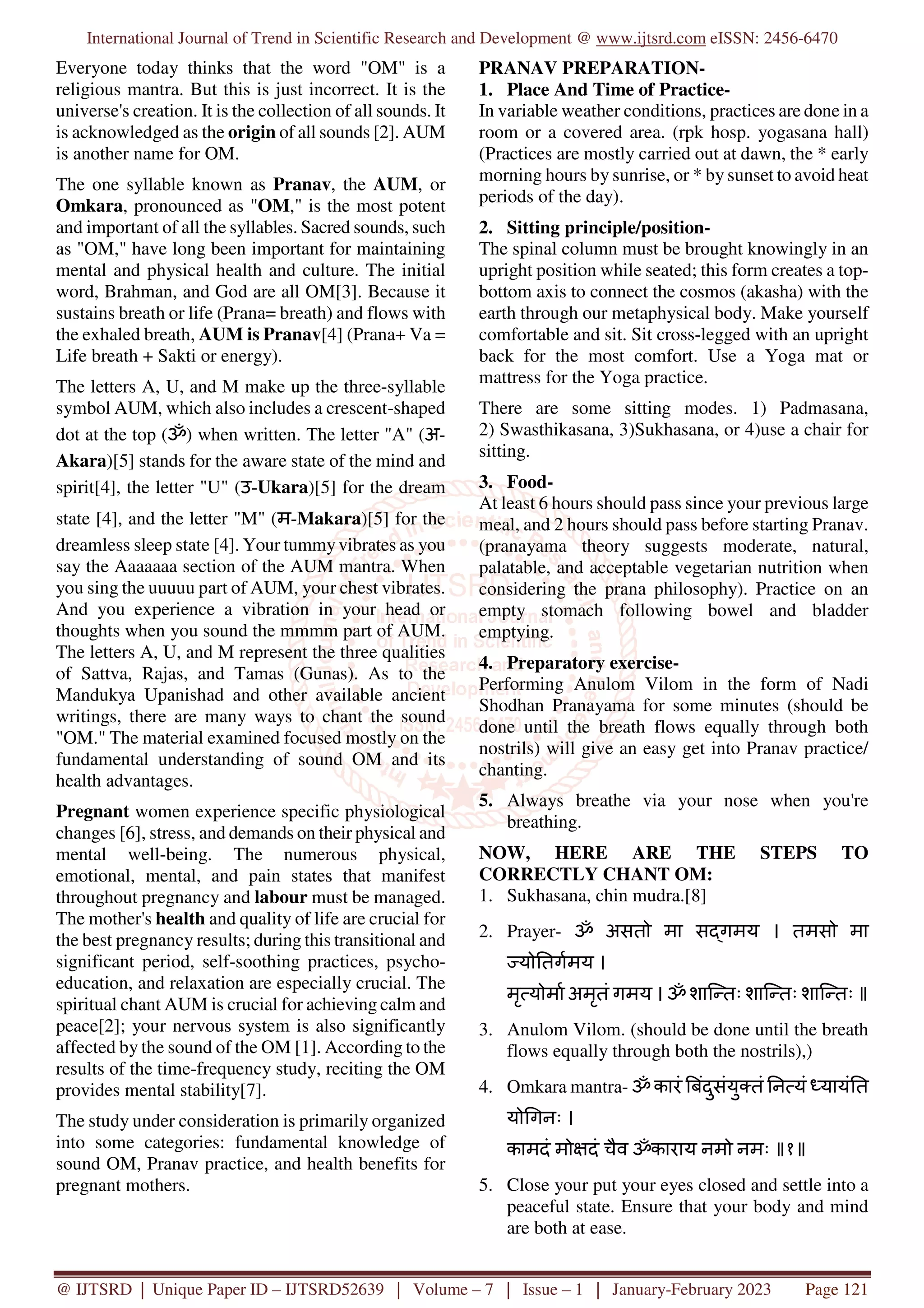 Pranav Sadhana and Dhyana in Pregnancy | PDF