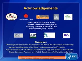 The path to implementation of Whole Genome Sequencing (WGS) in PulseNet ...