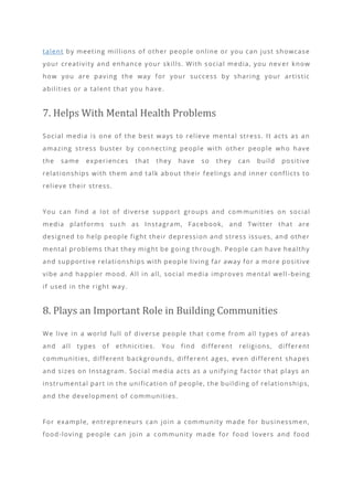 17 pros and cons of social media that will surprise you | PDF