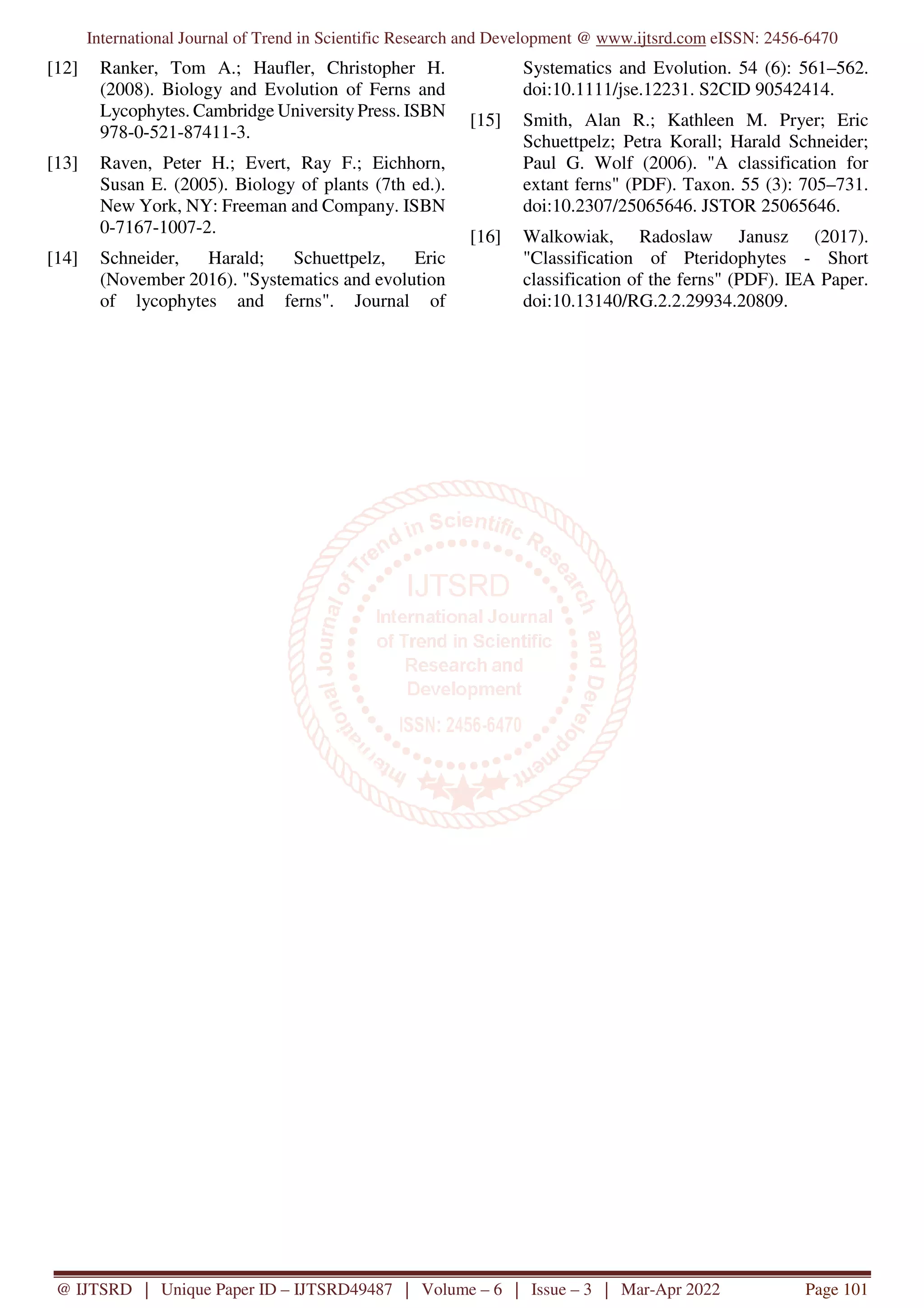 Pteridophytic Flora of Rajasthan A Review | PDF