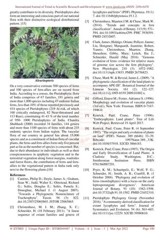 Pteridophytic Flora of Rajasthan A Review | PDF