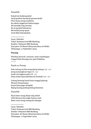 17 pupuh sunda | DOCX