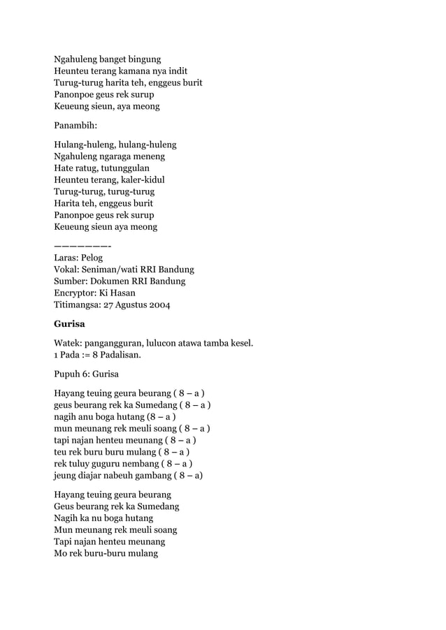 17 pupuh sunda | DOCX