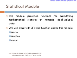 17 PYTHON MODULES-2.pdf | Programming Languages | Computing