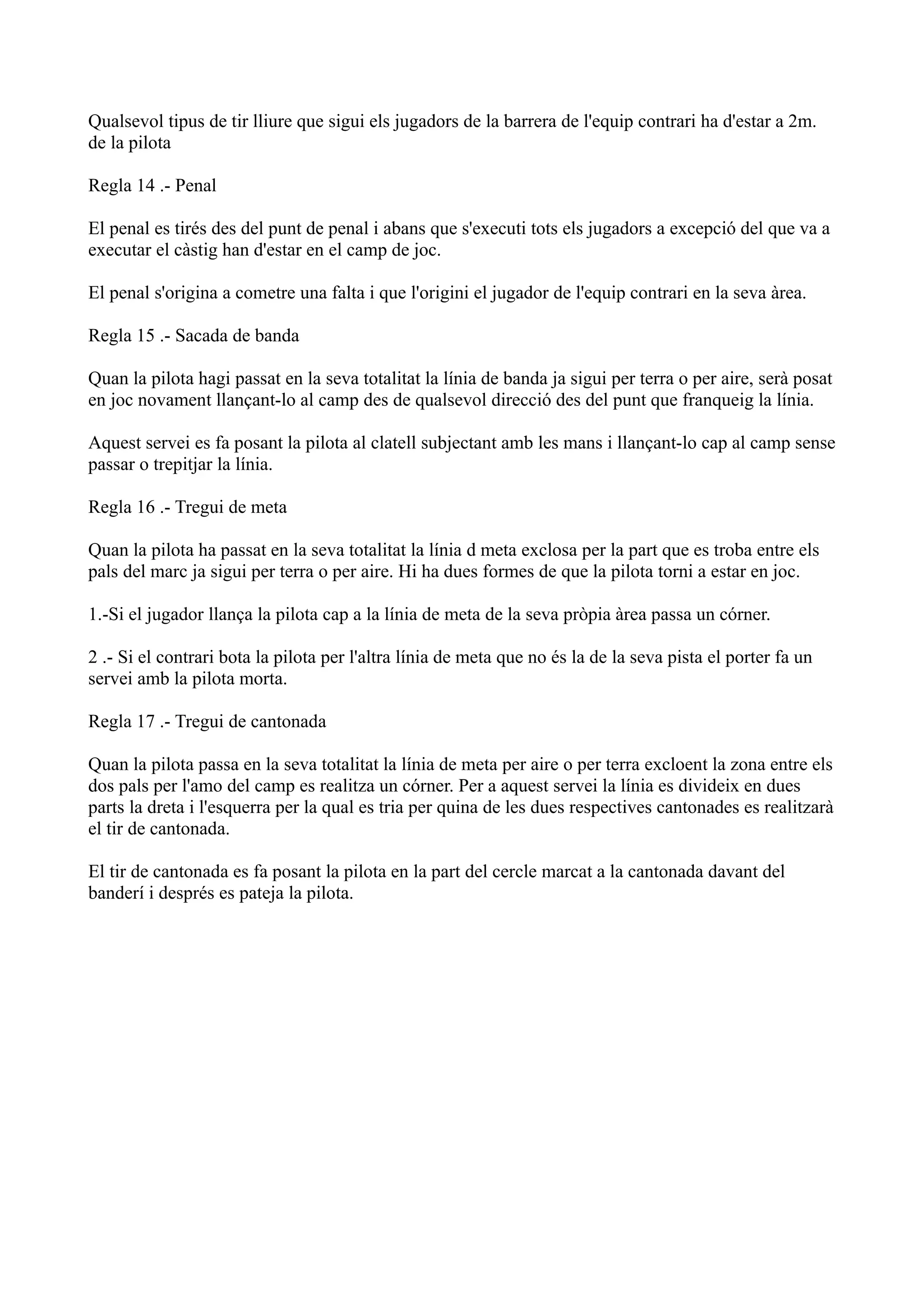 17 Regles Del Futbol | ODT