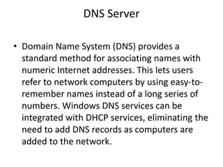 17 roles of window server 2008 r2 | PPTX