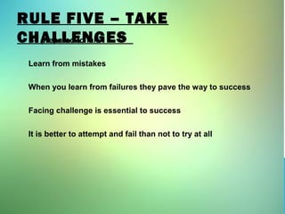 ten rules of success | PPT
