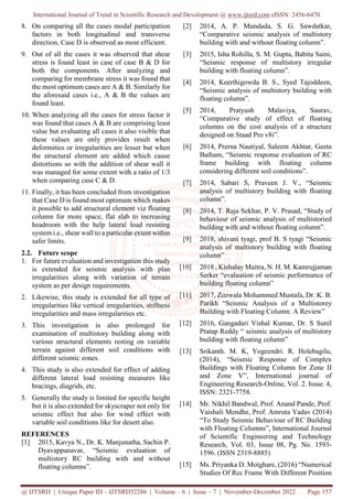 Sesimic Analysis of Multistorey Building Having a Floating Column and ...