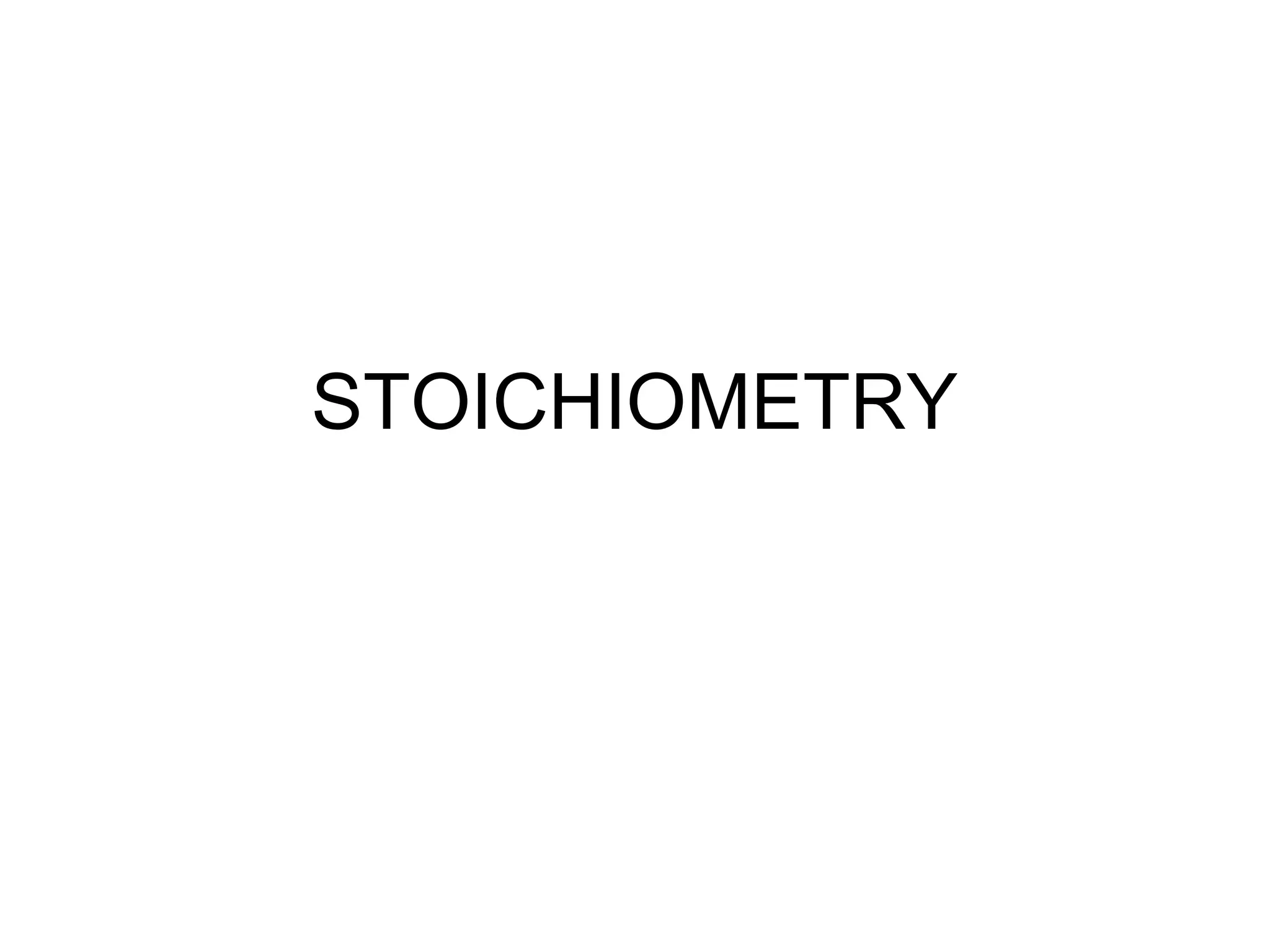 17 stoichiometry | PPT