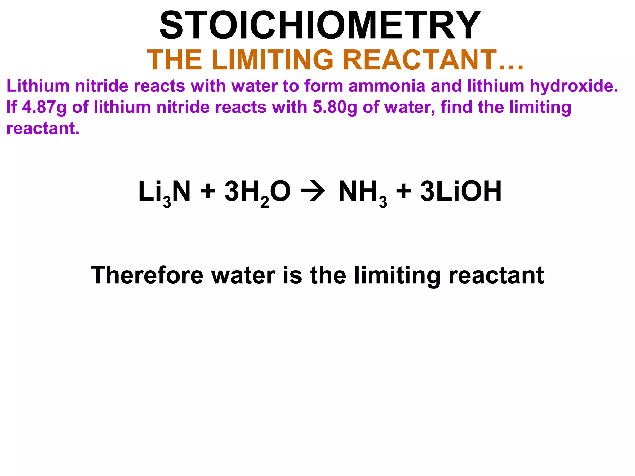 17 stoichiometry | PPT