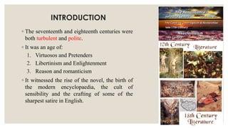 17 th and 18th century english literature | PPTX