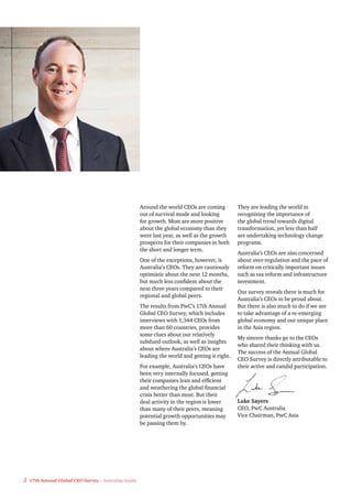 17th Annual Global CEO Survey - PwC | PDF