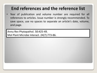 Citation styles in Council of Science Editors style guide | PPTX