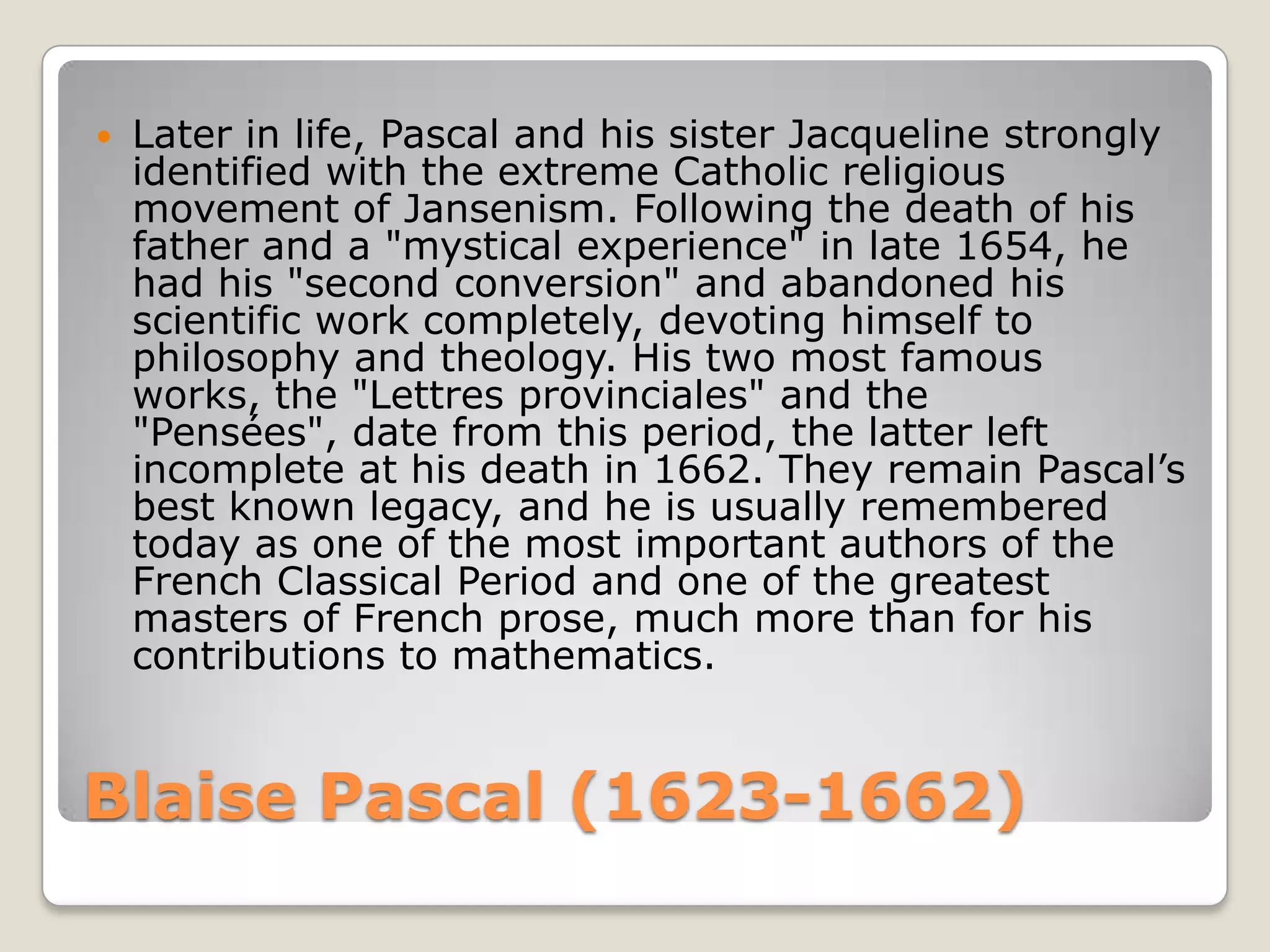 17th century history of mathematics | PPTX