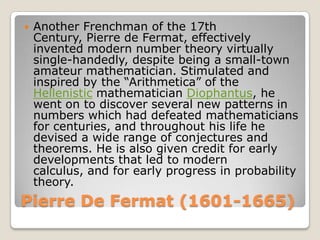 17th century history of mathematics | PPTX