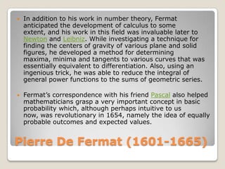 17th century history of mathematics | PPTX
