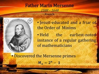 17th century mathematics (napier, mersenne, descartes, fermat, & pascal ...