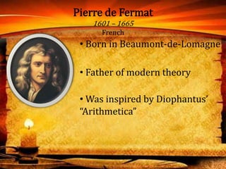 17th century mathematics (napier, mersenne, descartes, fermat, & pascal ...