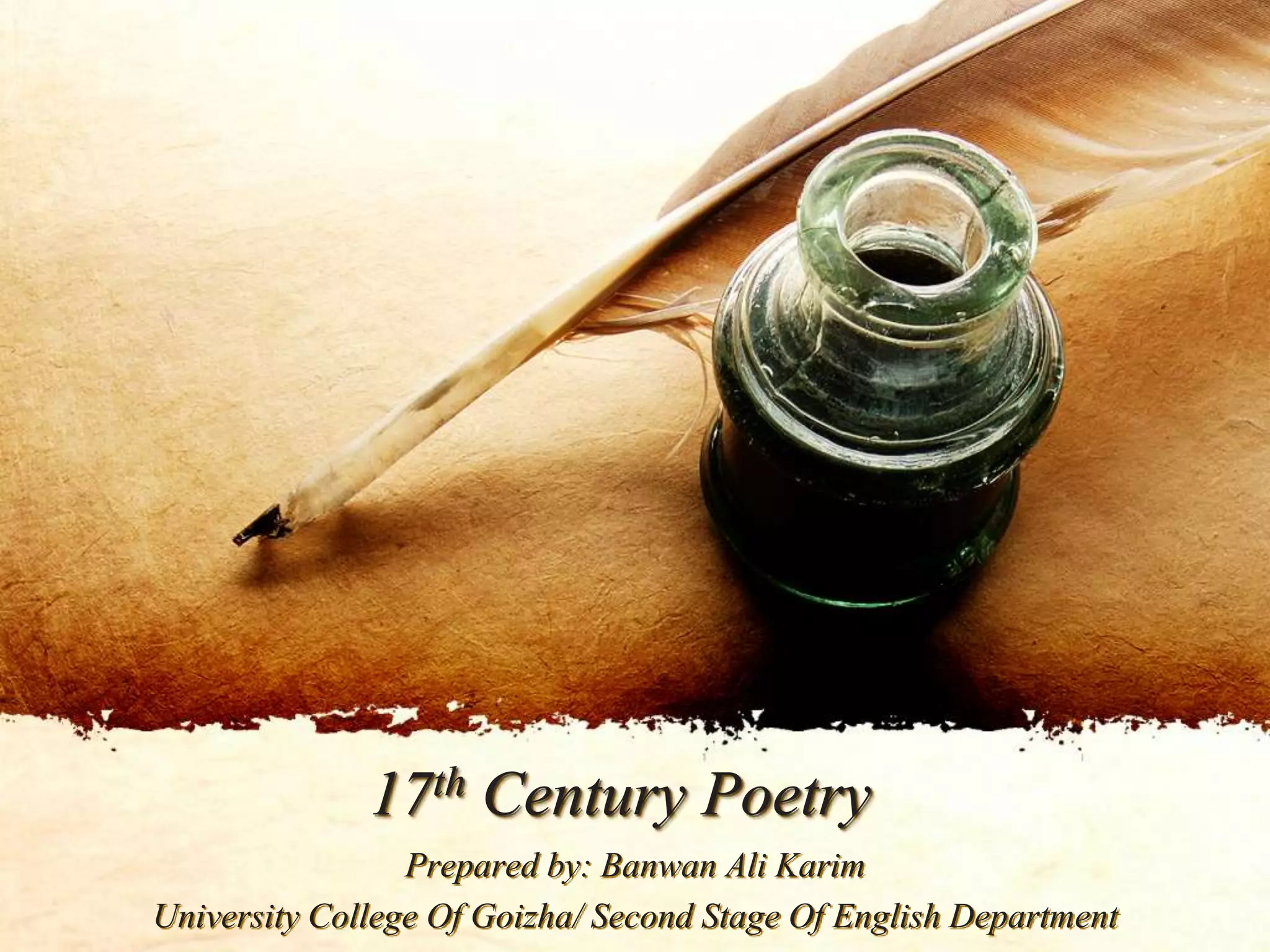 17th century poetry | PPTX