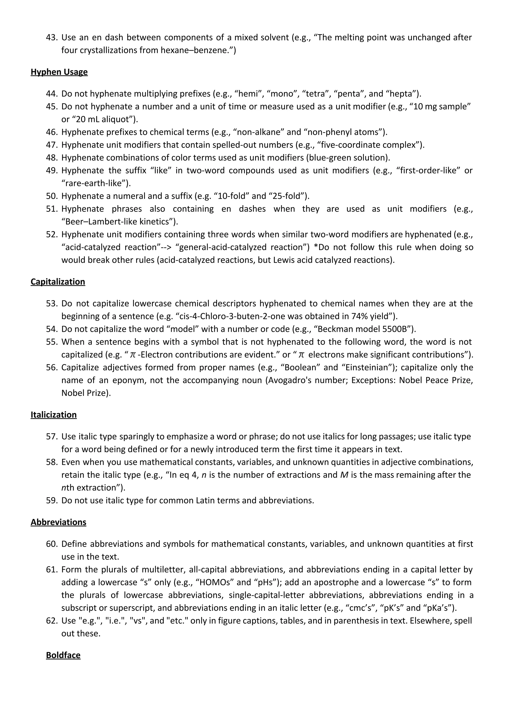 17 things to remember while styling your paper as per (acs) style guide ...