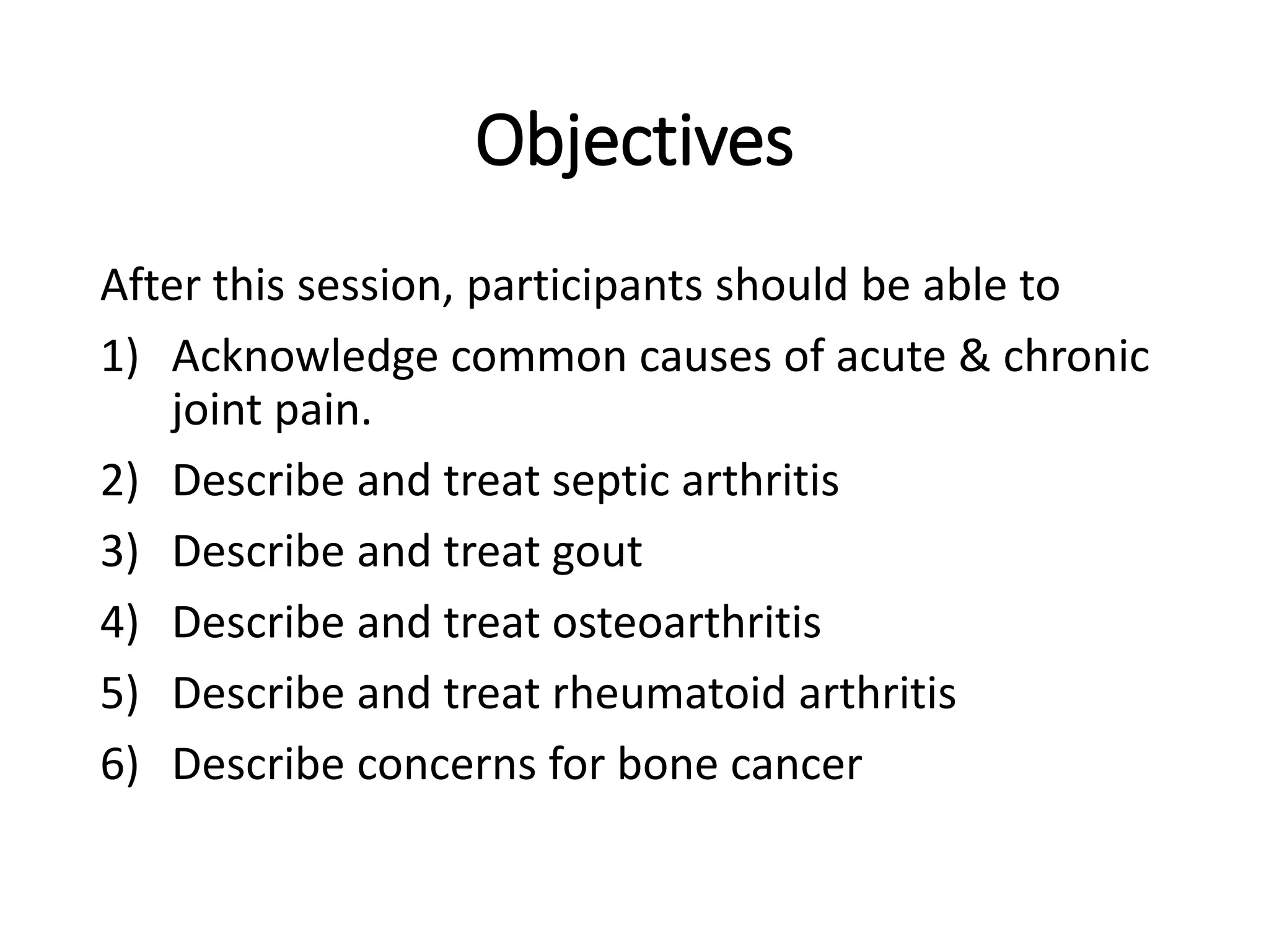 Primary care approach to joint pain | PPTX