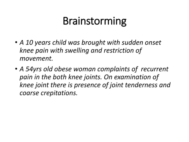 Primary care approach to joint pain | PPTX