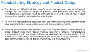 Manufacturing Strategy and its impact on Product and Process Design | PPT