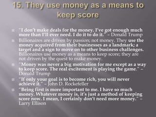 17 Traits Of Billionaires Pptx