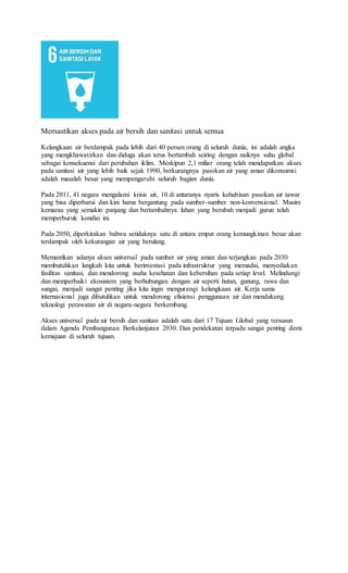 17 tujuan pembangunan berkelanjutan | PDF